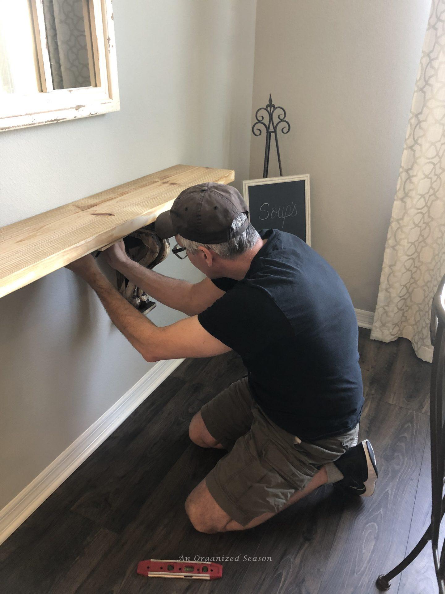 How To Build A Shelf Using Corbels - An Organized Season