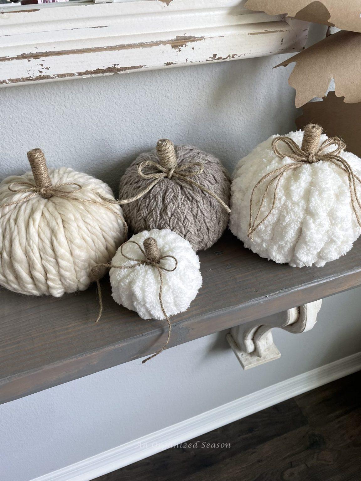 How to Make Adorable Yarn Pumpkins - An Organized Season