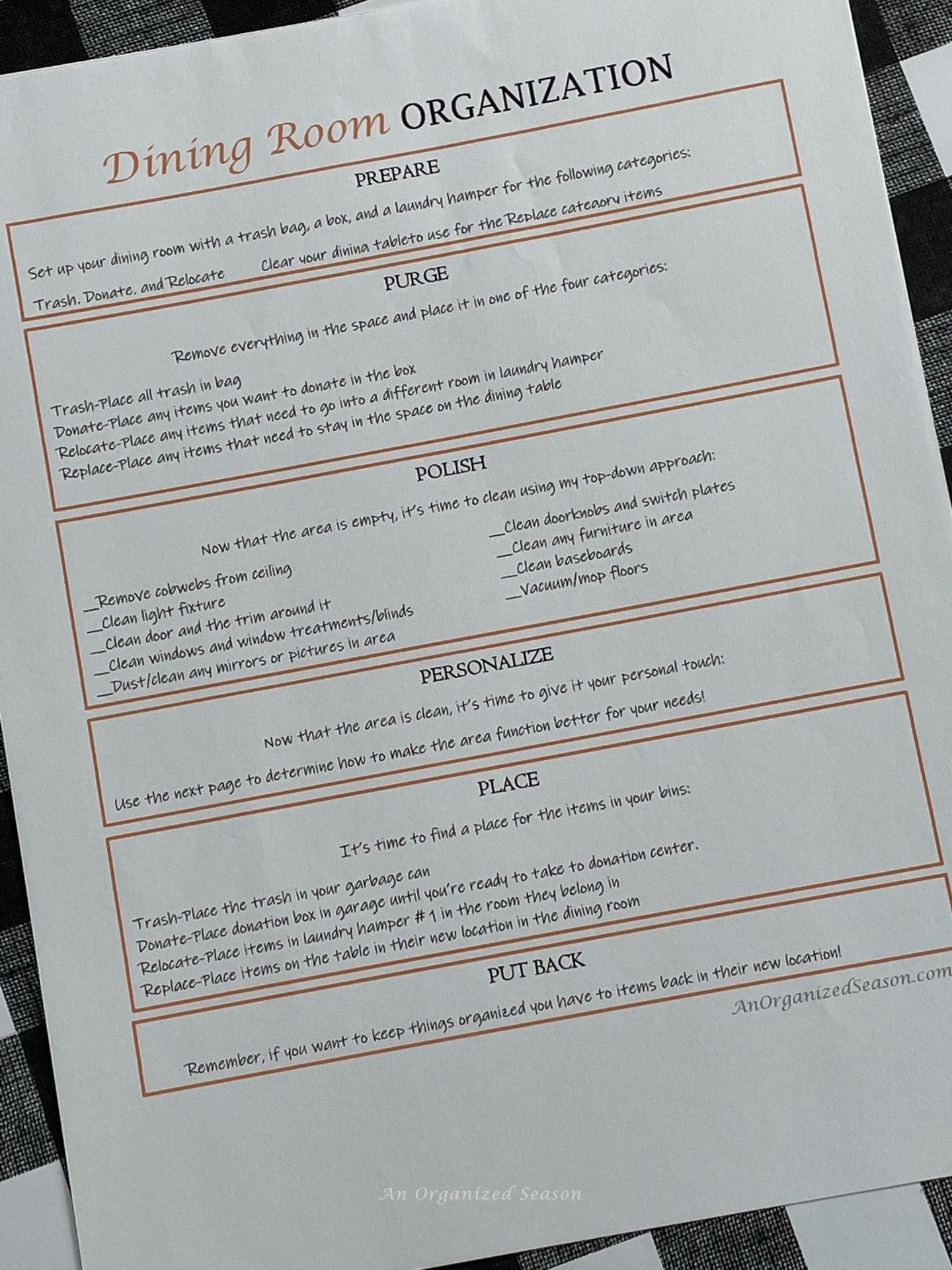 Organize Your Dining Room for Easy Entertaining - An Organized Season