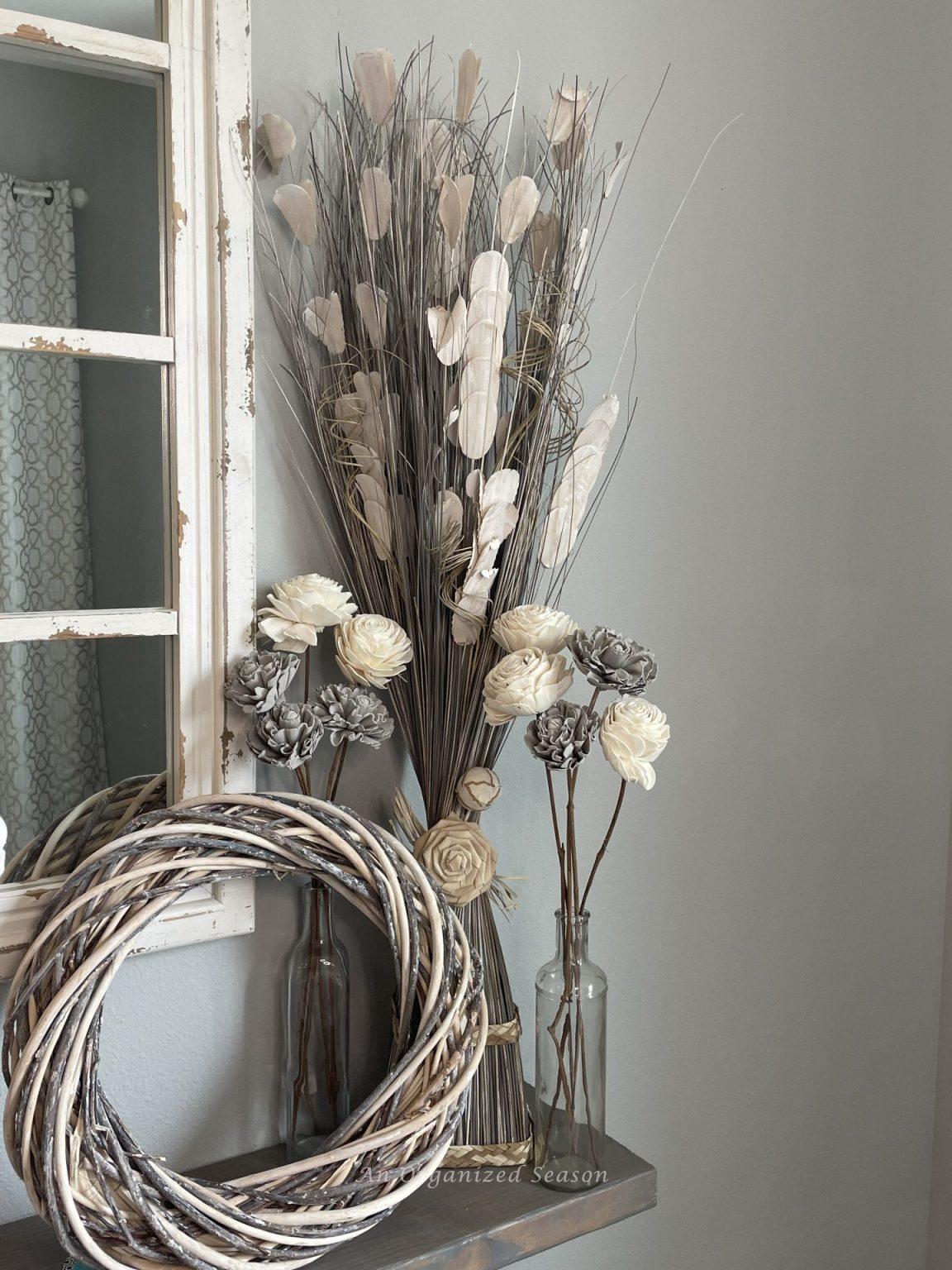 Create a Beautiful Wood Flower Wreath in Minutes - An Organized Season