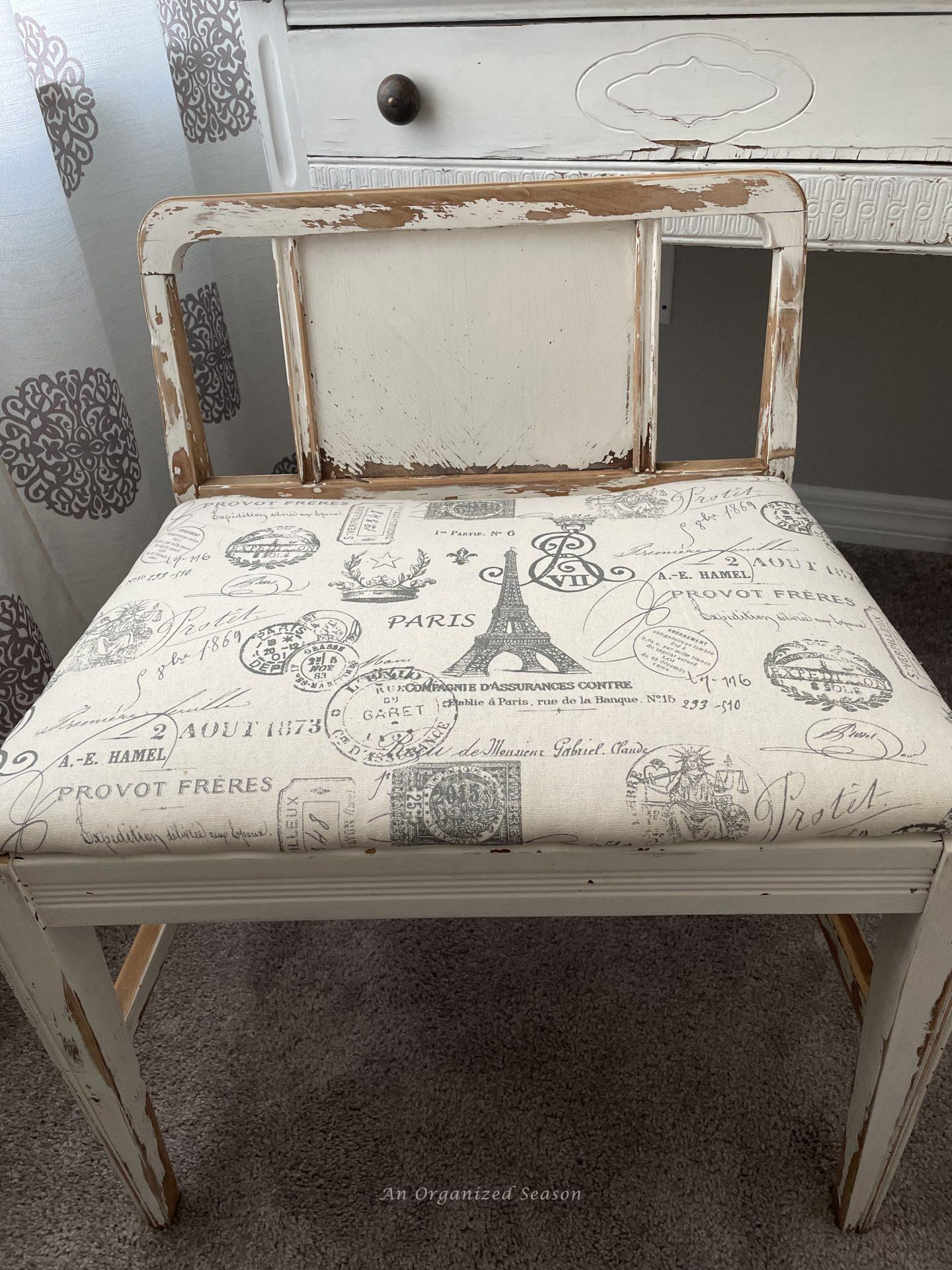 The Easy Way to Reupholster Seats and Stools - An Organized Season
