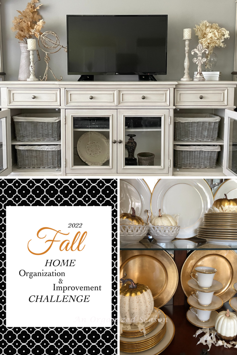 Fall Home Organization & Improvement Challenge - An Organized Season