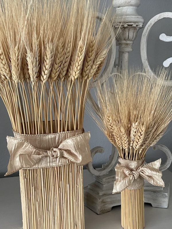 Simple DIY to Make a Dried Wheat Arrangement - An Organized Season