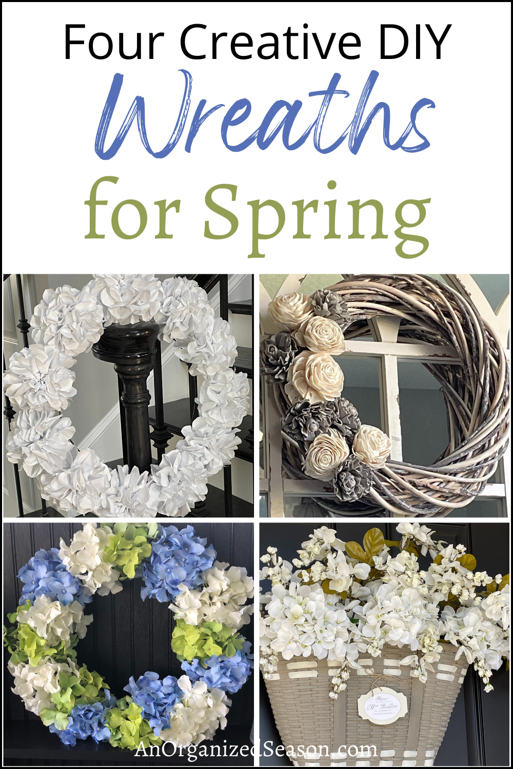 Four Creative Wreaths to Make this Spring - An Organized Season