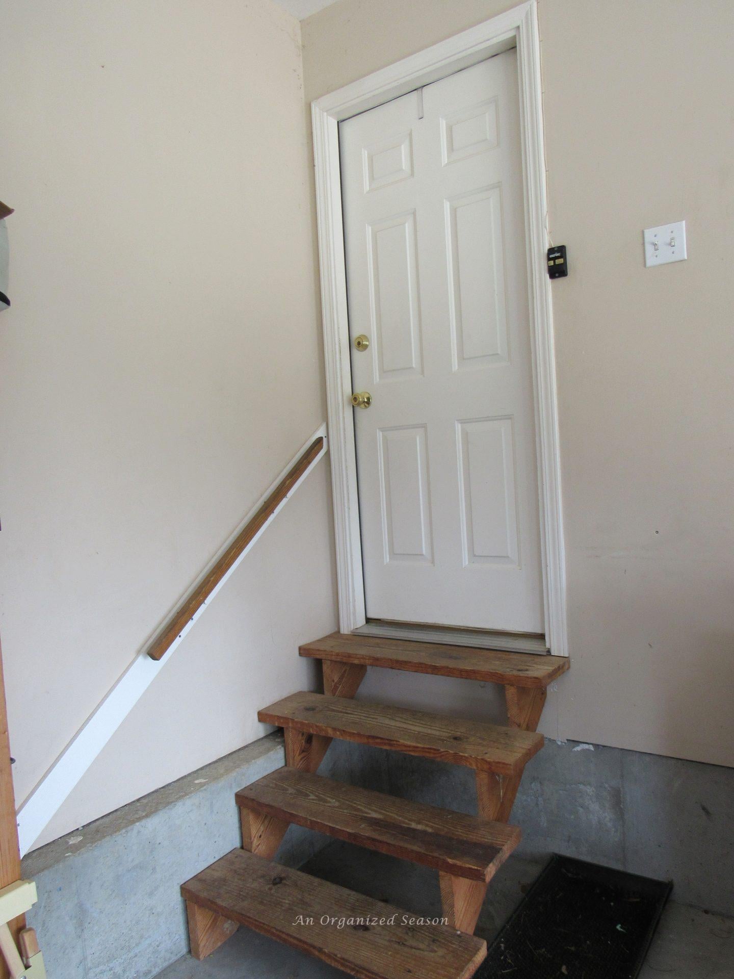 How to Update Your Garage Entryway Stairs - An Organized Season