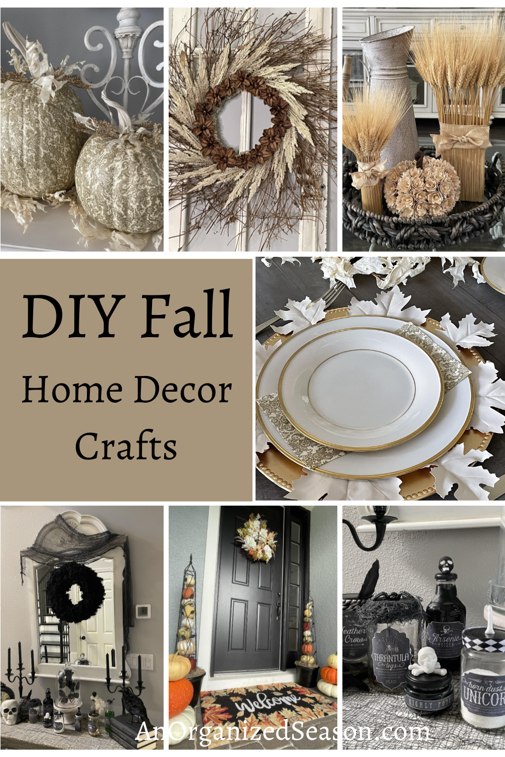 7 DIY Fall Home Decor Crafts You Can Make Now - An Organized Season