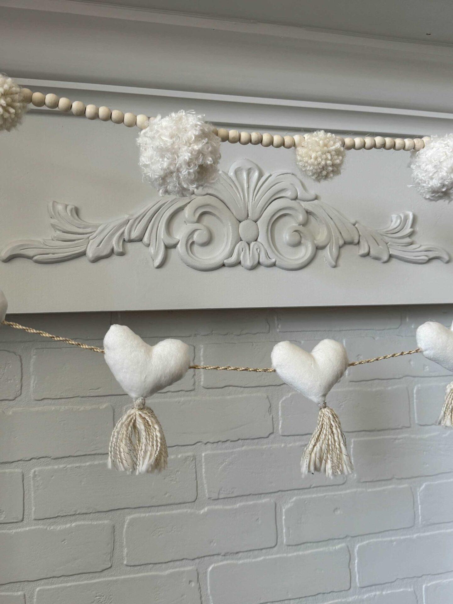 Create an Easy DIY Wood Bead & Pom Pom Garland - An Organized Season