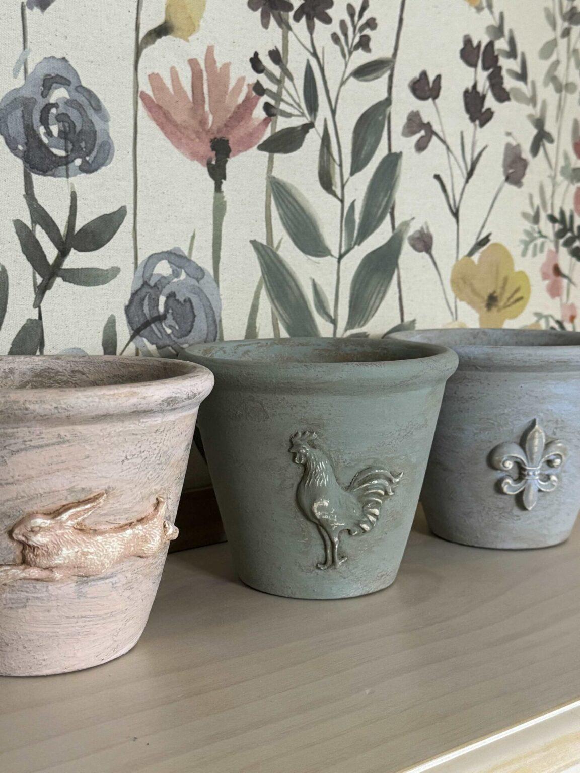 Beautiful DIY Flower Pots Dressed Up With Air Dry Clay - An Organized ...