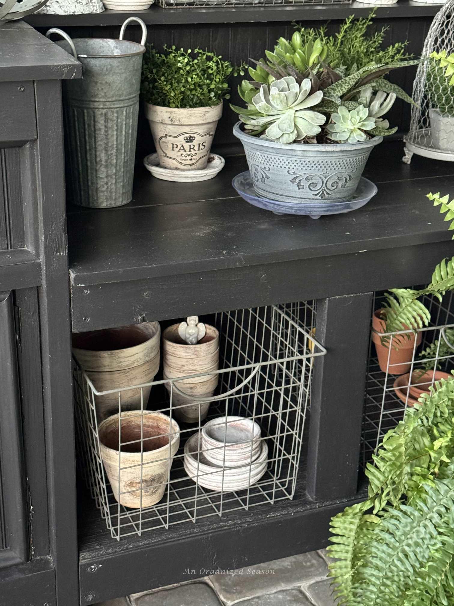 Easy Ideas to Organize a Potting Bench with Style - An Organized Season