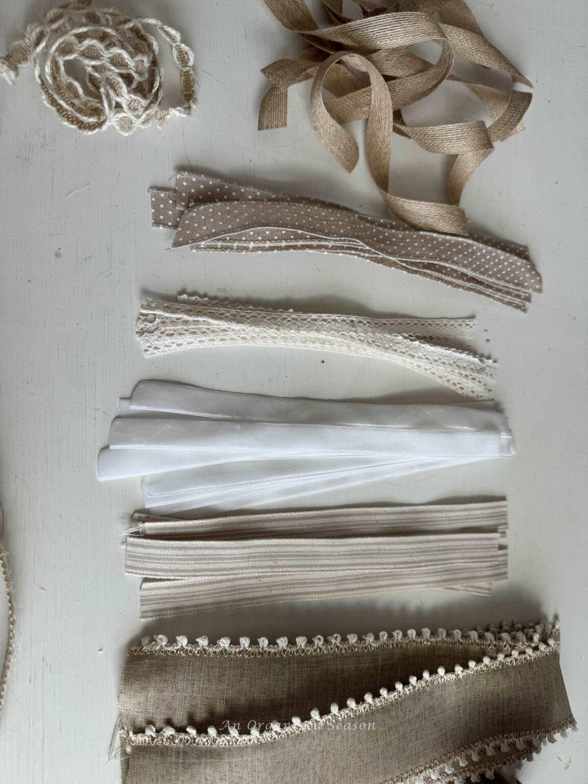 Simple Way to Create a DIY Neutral Ribbon Wreath - An Organized Season