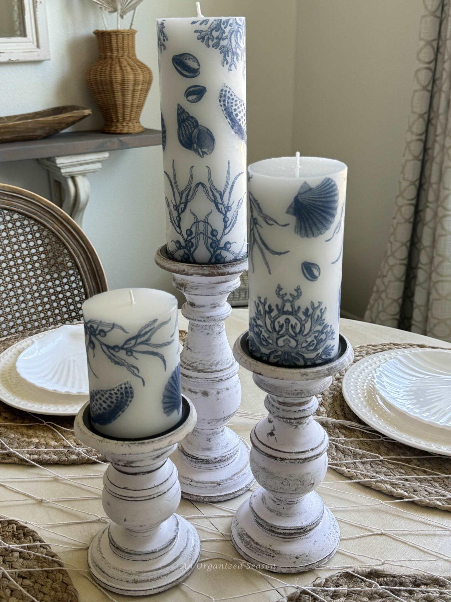 Simple Way to Decorate Candles with Napkins - An Organized Season