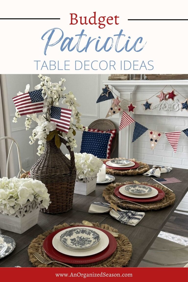 Beautiful Patriotic Table Decor on a Budget - An Organized Season