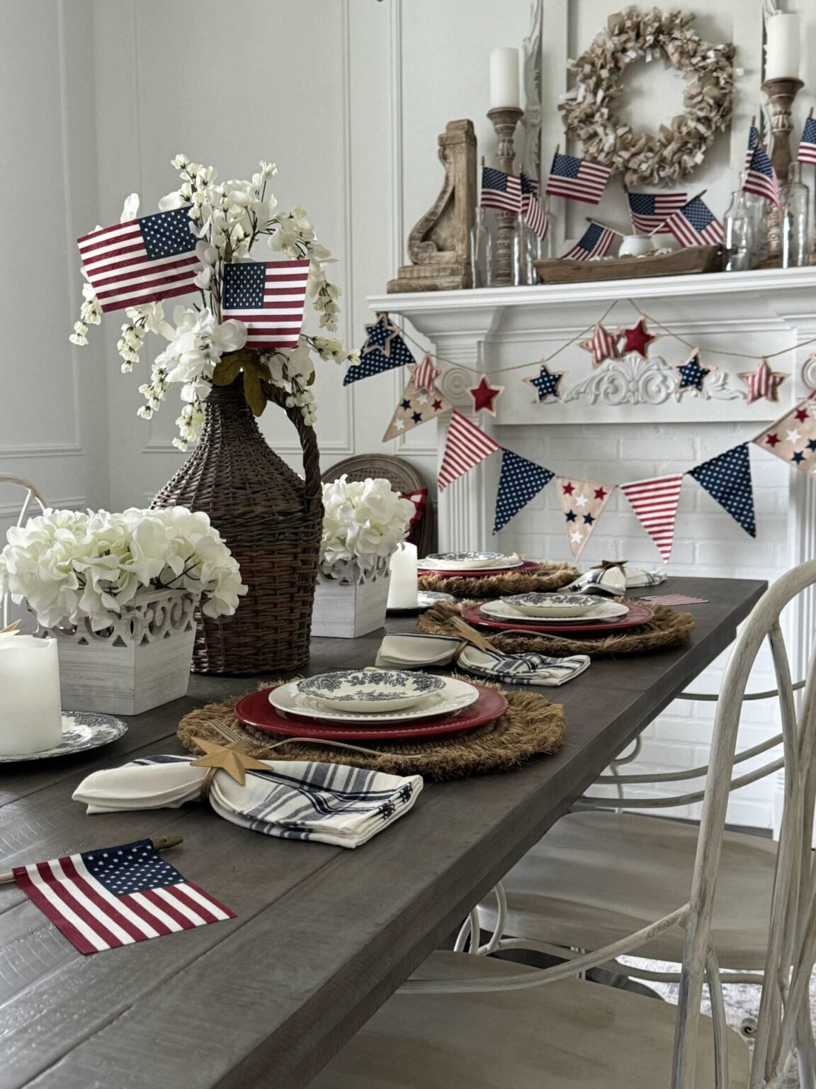 Beautiful Patriotic Table Decor on a Budget - An Organized Season
