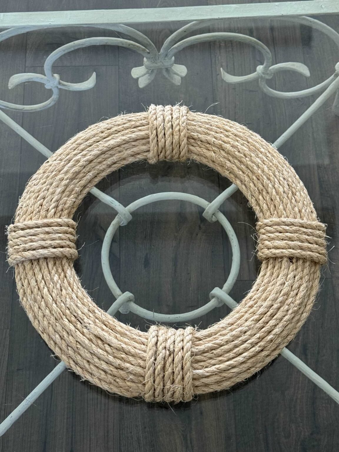 Simple DIY Rope Wreath With a Nautical Vibe - An Organized Season