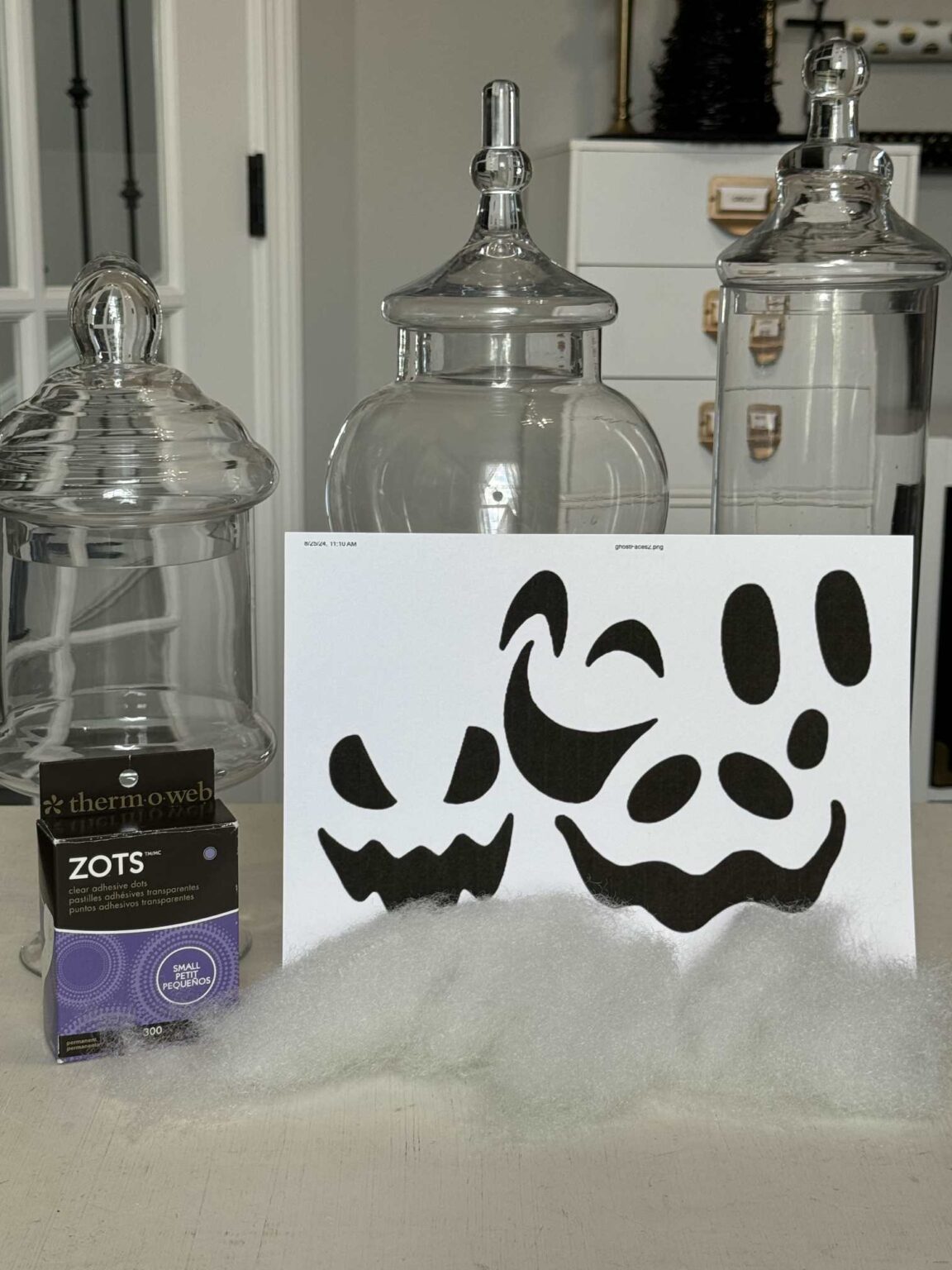 Simple DIY Halloween Ghost Apothecary Jars - An Organized Season