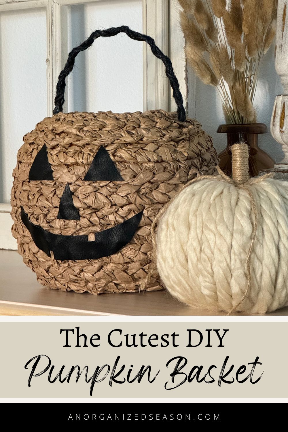 How to Make the Cutest Pumpkin Basket Ever - An Organized Season