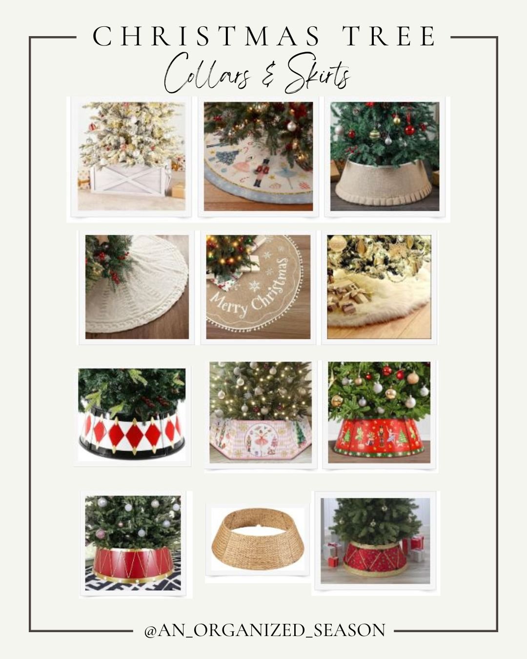 Amazing DIY Christmas Tree Collar Made From a Lampshade - An Organized ...