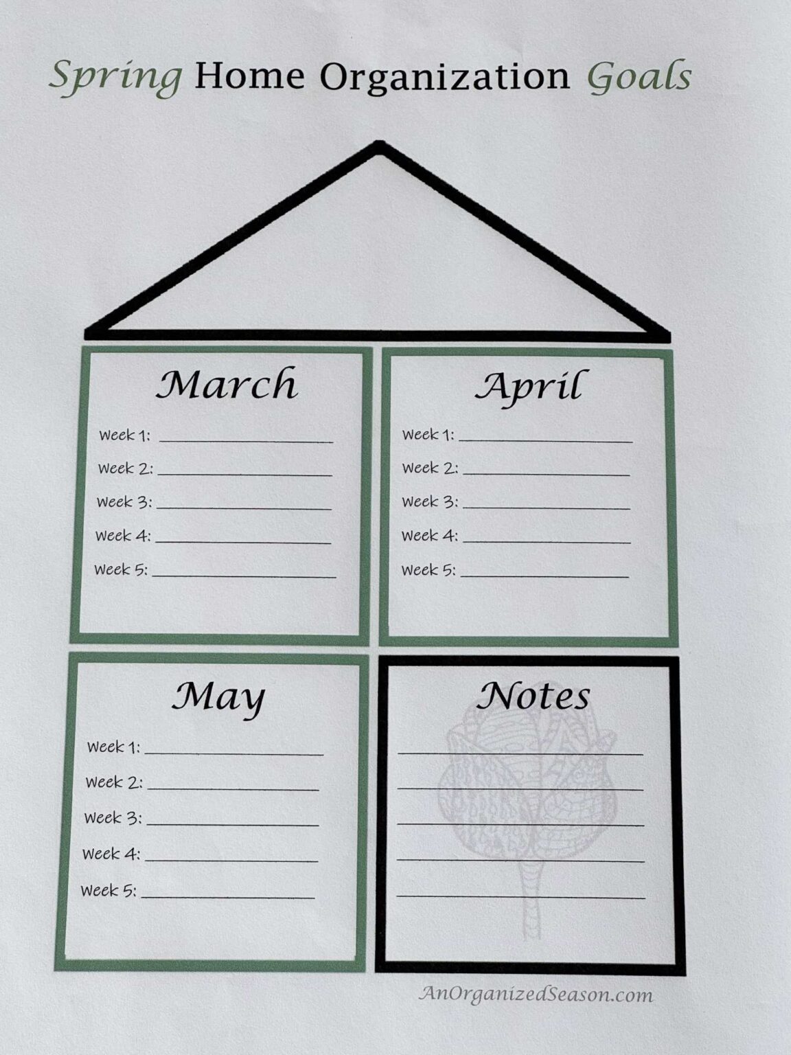 Home Organization Challenge for Spring - An Organized Season
