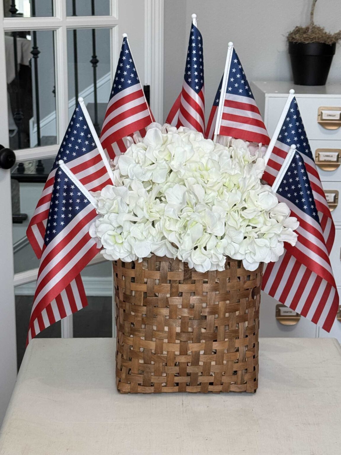 Patriotic Decor: Easy 4th Of July Dollar Tree Flag Wreath - An ...