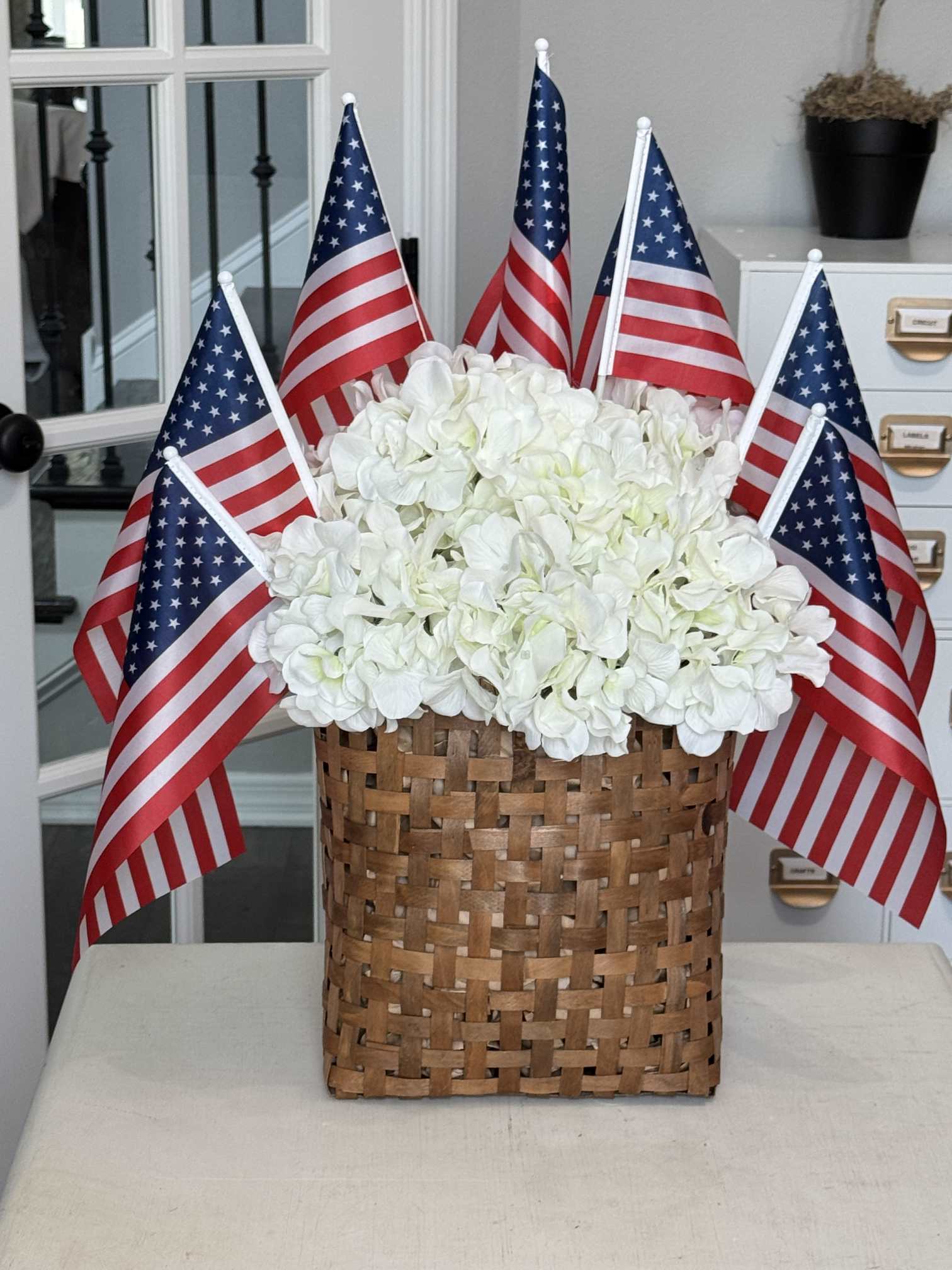 Patriotic Decor: Easy 4th Of July Dollar Tree Flag Wreath - An ...