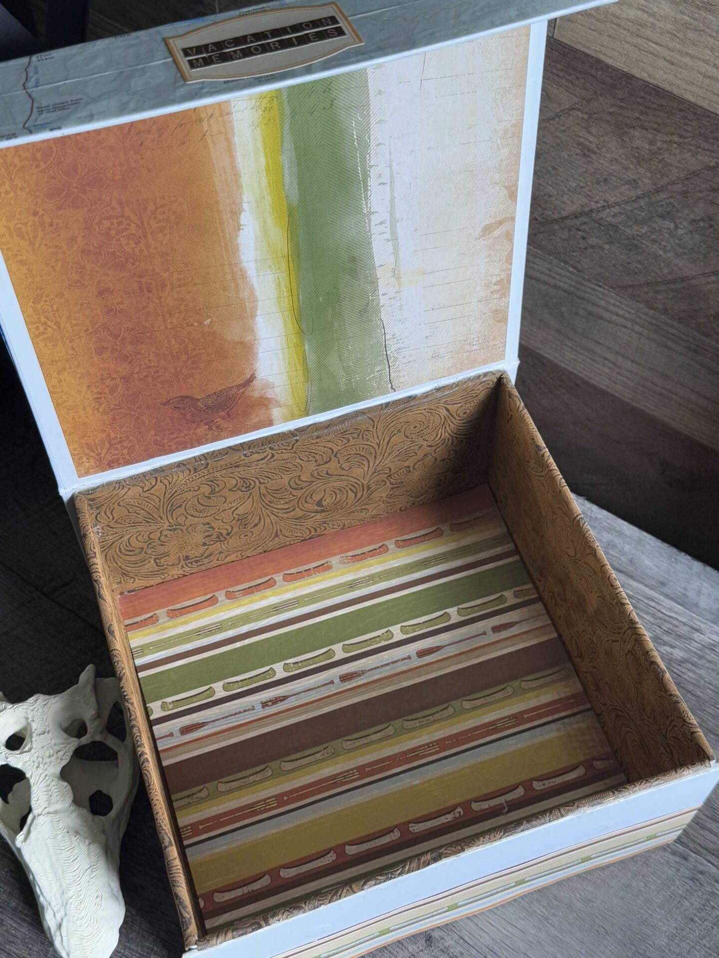 Easily Create a DIY Memory Box With a Map - An Organized Season