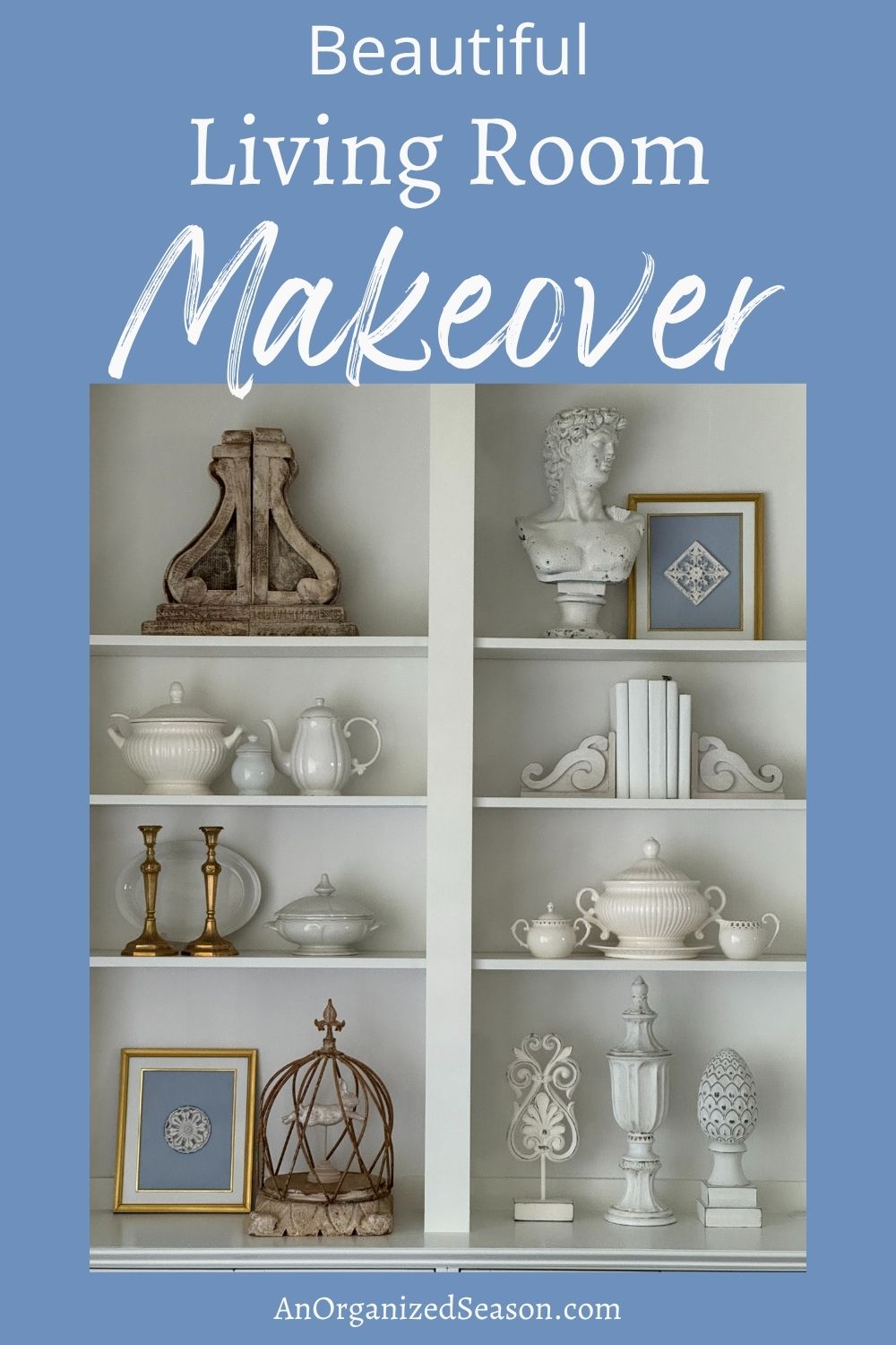 Beautiful Living Room Makeover: From Builder-Grade to Custom - An ...