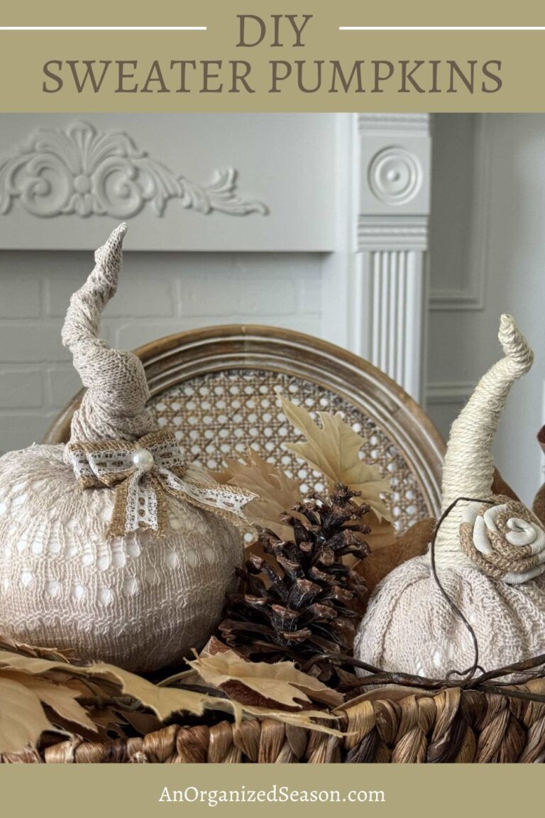 From Sweater To Pumpkin: Easy DIY Fall Decor Project - An Organized Season