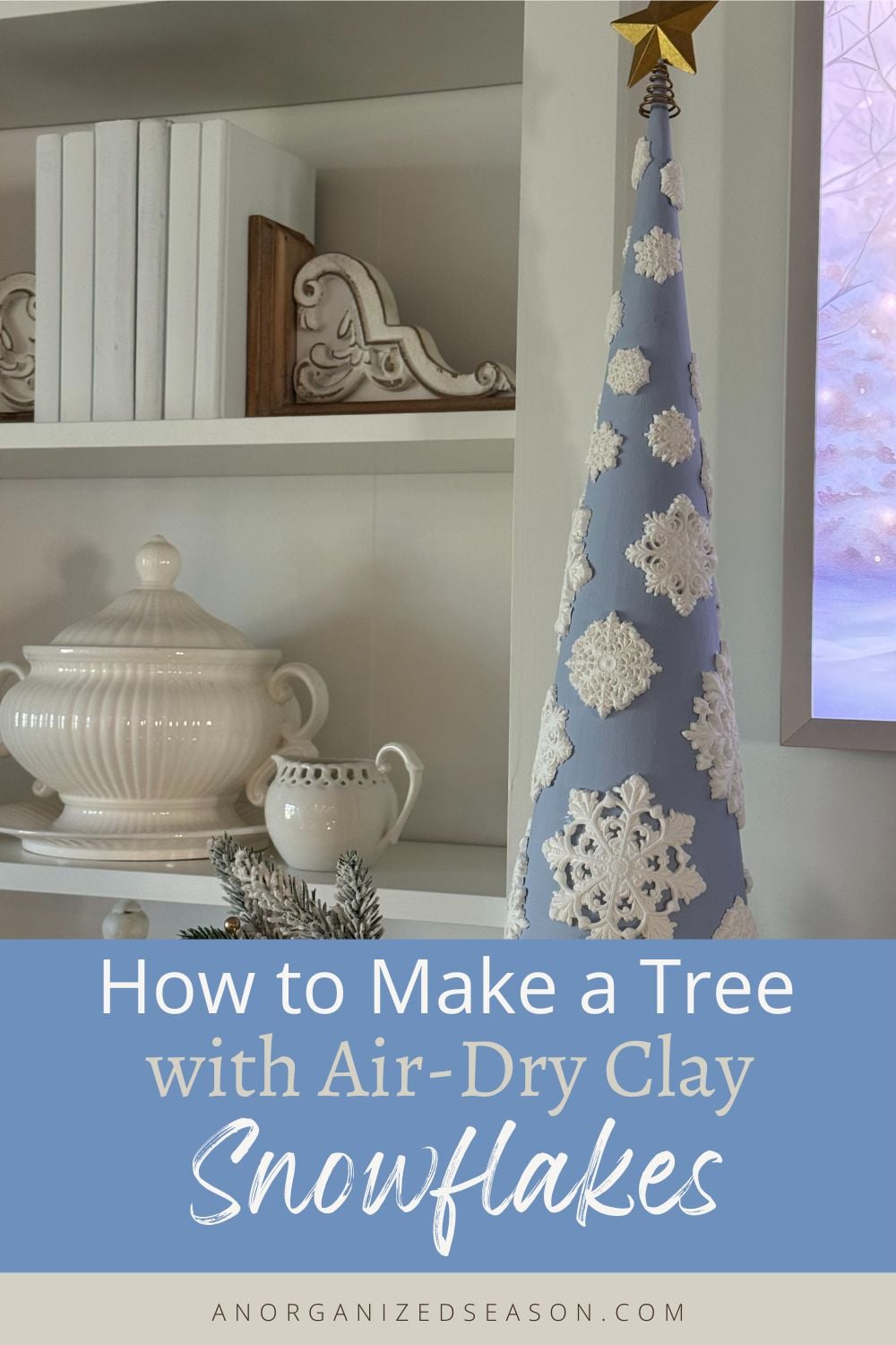 How to Make Air-Dry Clay Snowflakes for DIY Trees - An Organized Season